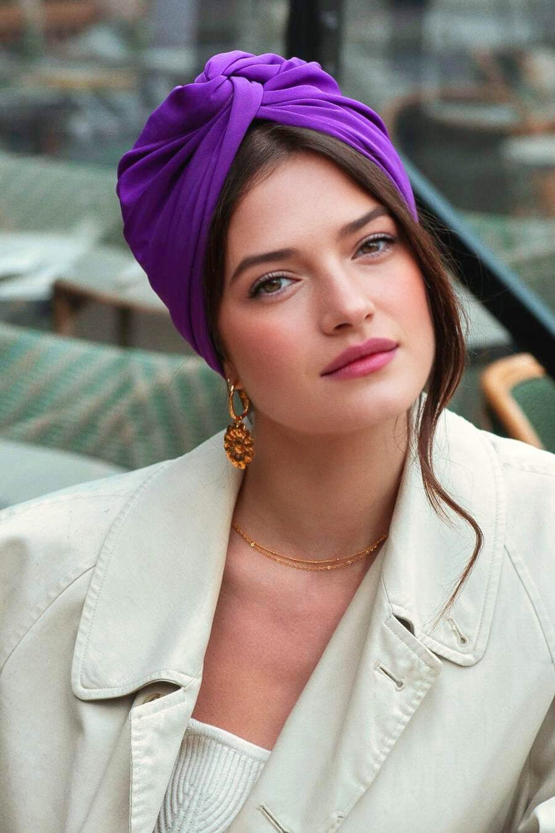 Turban Facile à nouer - Ultra Violet – Indira de paris