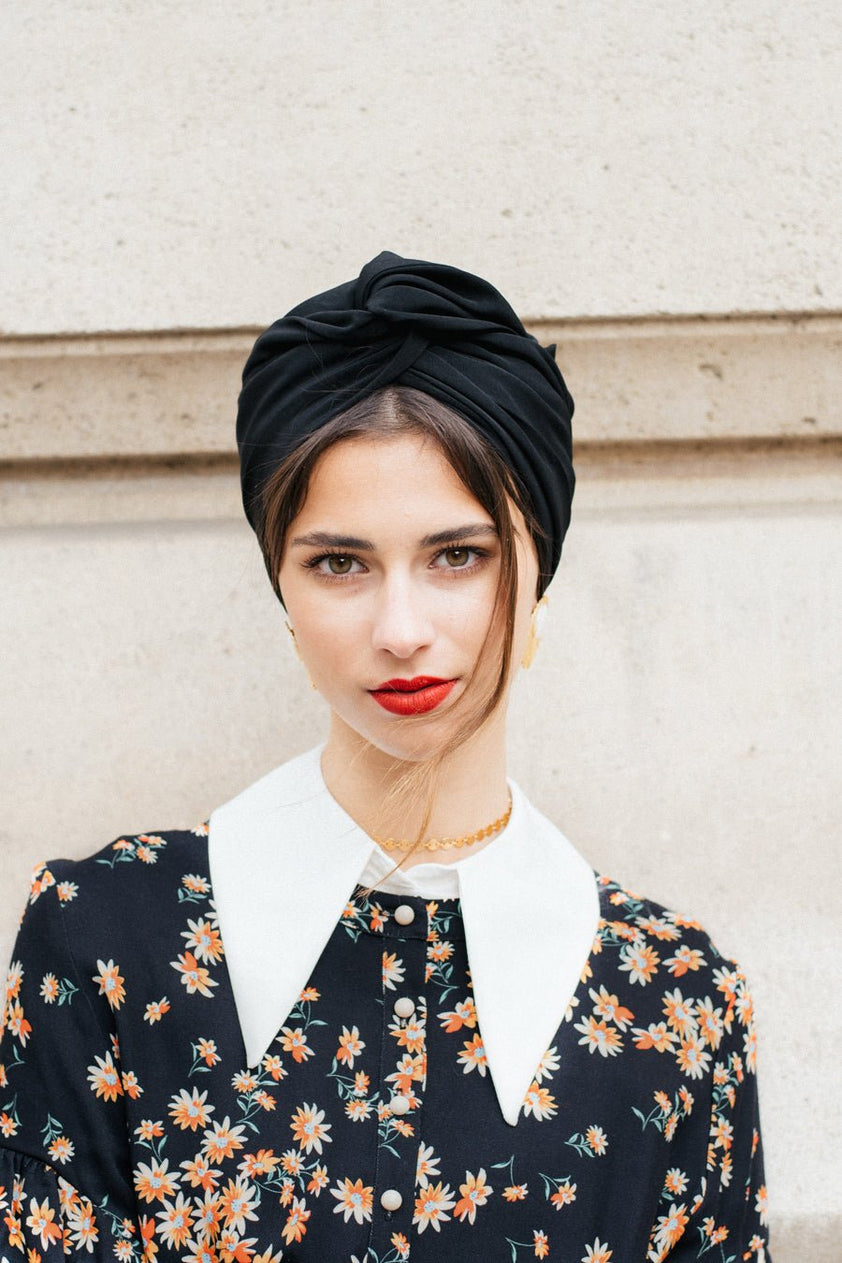 Easy Tie Turban - Black – Indira de paris